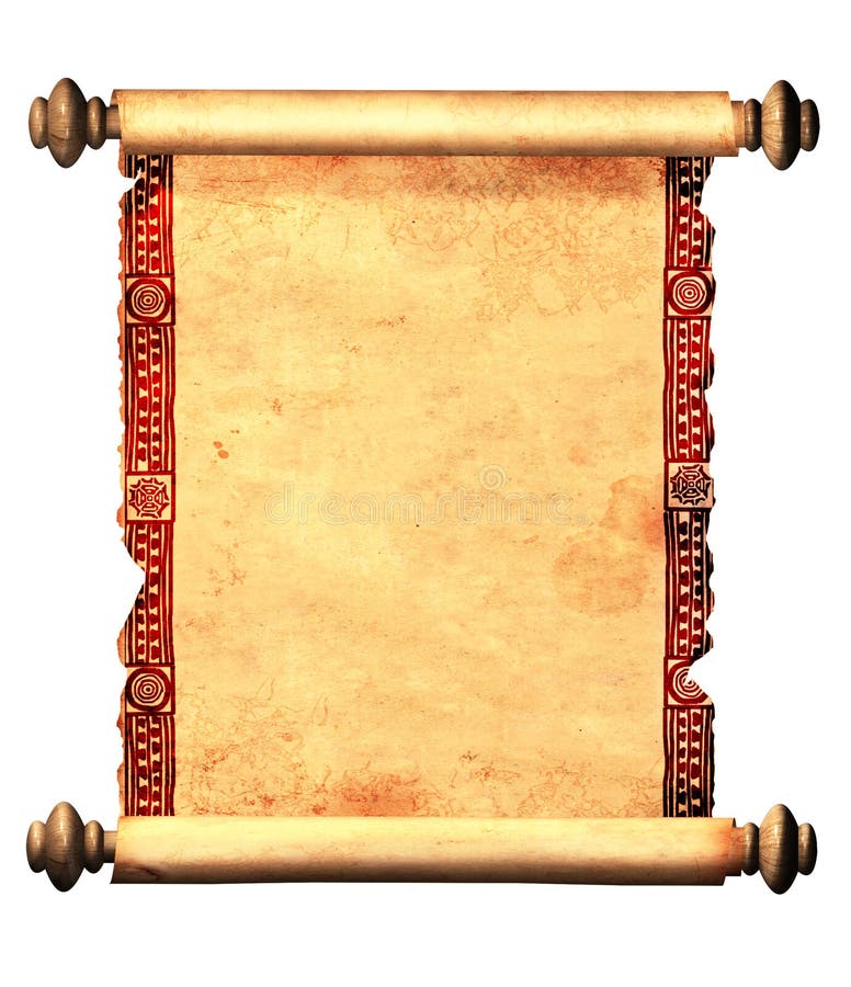 Rol Van Oud Perkament Met Decoratief Ornament Stock Illustratie ...