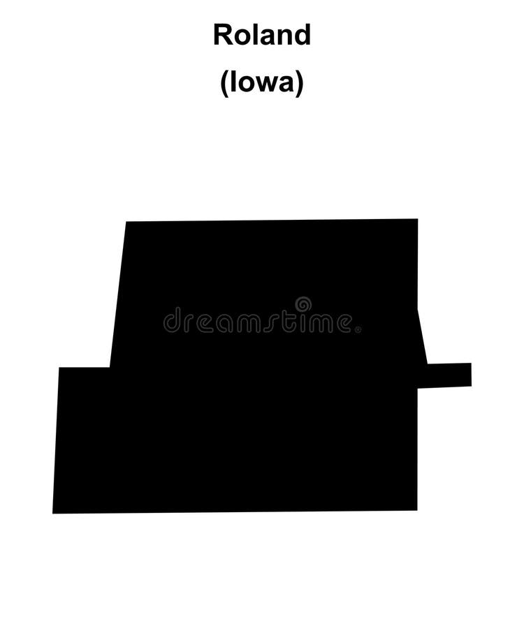 Roland outline map stock vector. Illustration of contour - 387207355