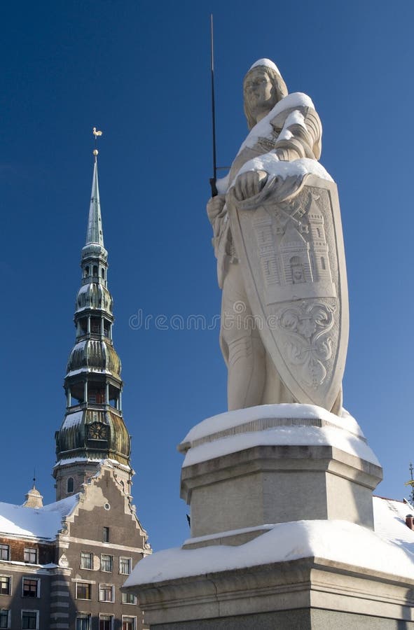 Roland and St. Peter stock photo. Image of weapon, knight - 12900420