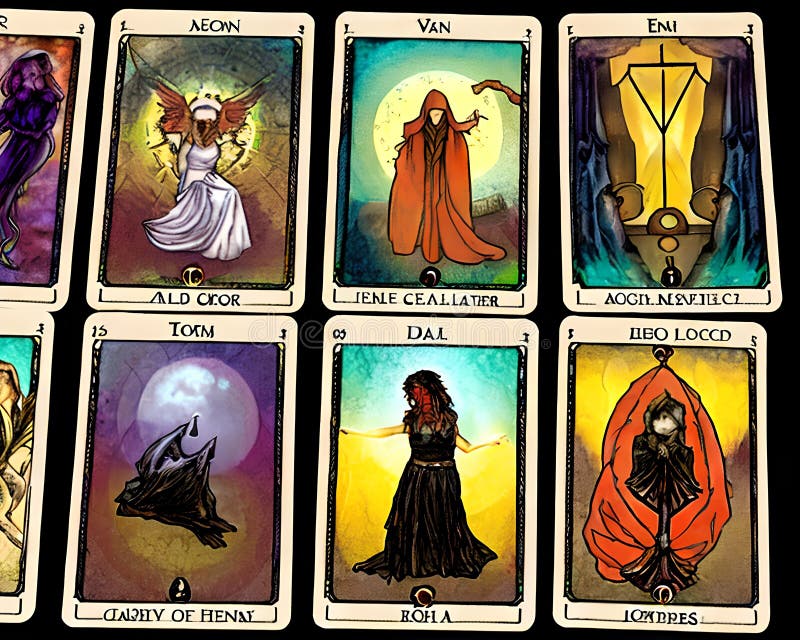 Role Cards, Generative AI Illustration Stock Illustration ...