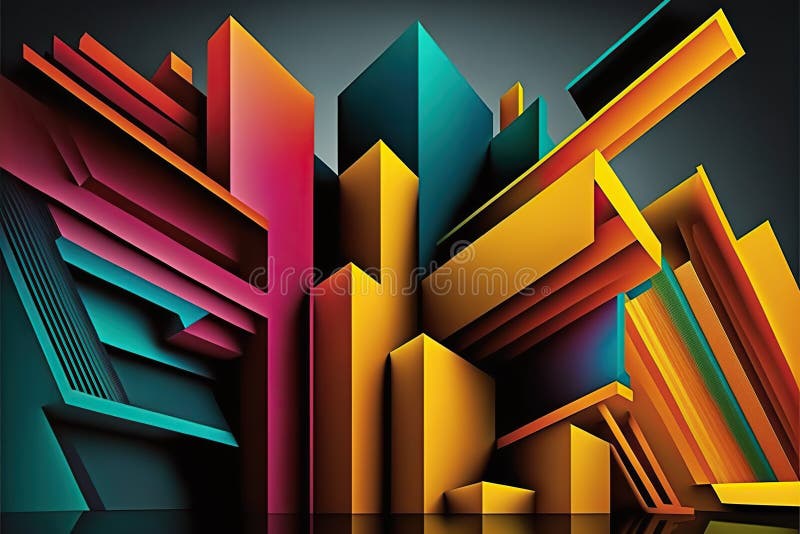 The Role of Color in Modern Techno Geometry Design, Created with ...