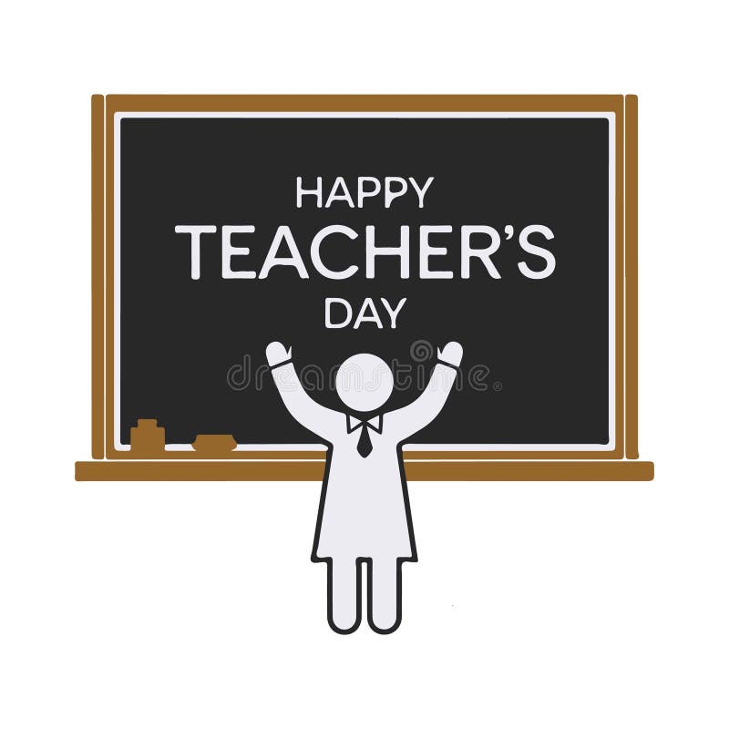 Happy Teachers Day Silhouette Design. Good for Banner Project Stock ...