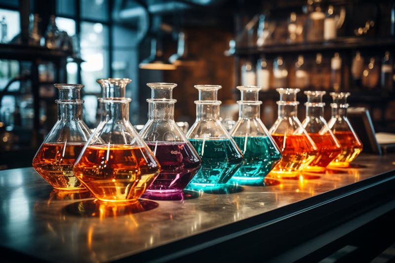 The Role of Flasks in Scientific Research. Generative by Ai Stock ...