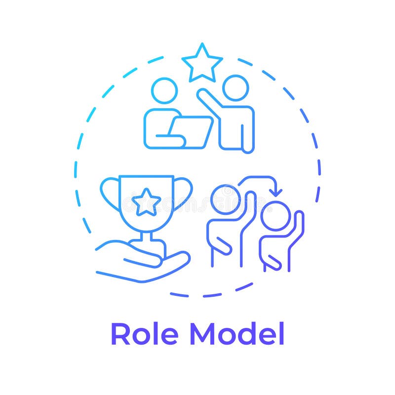Role Model Blue Gradient Concept Icon Stock Vector - Illustration of conceptual, graphic: 335395151