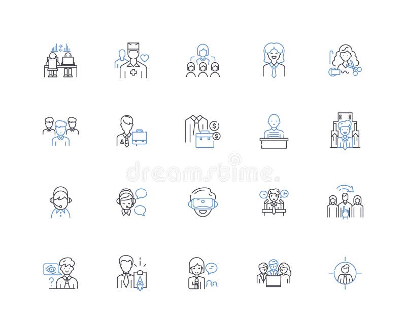 Role Line Icons Collection. Leader, Supporter, Innovator, Organizer ...
