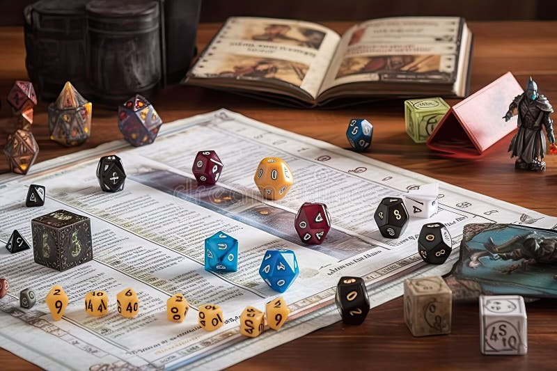 Role Playing Game Set Ces, Board, Cards, Character Sheet Book RPG ...