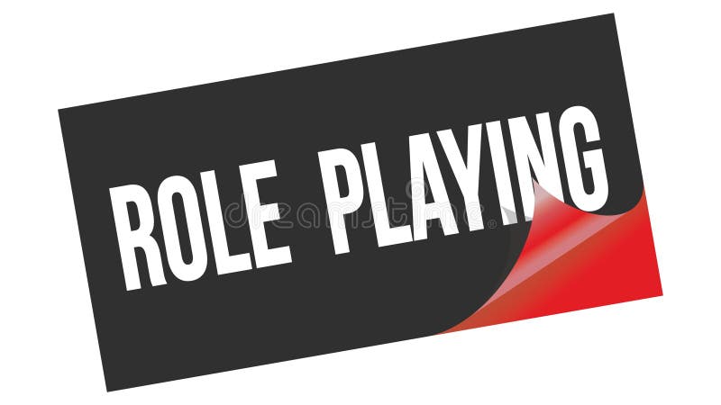 ROLE PLAYING Text Written on Red Grungy Round Stamp Stock Illustration ...