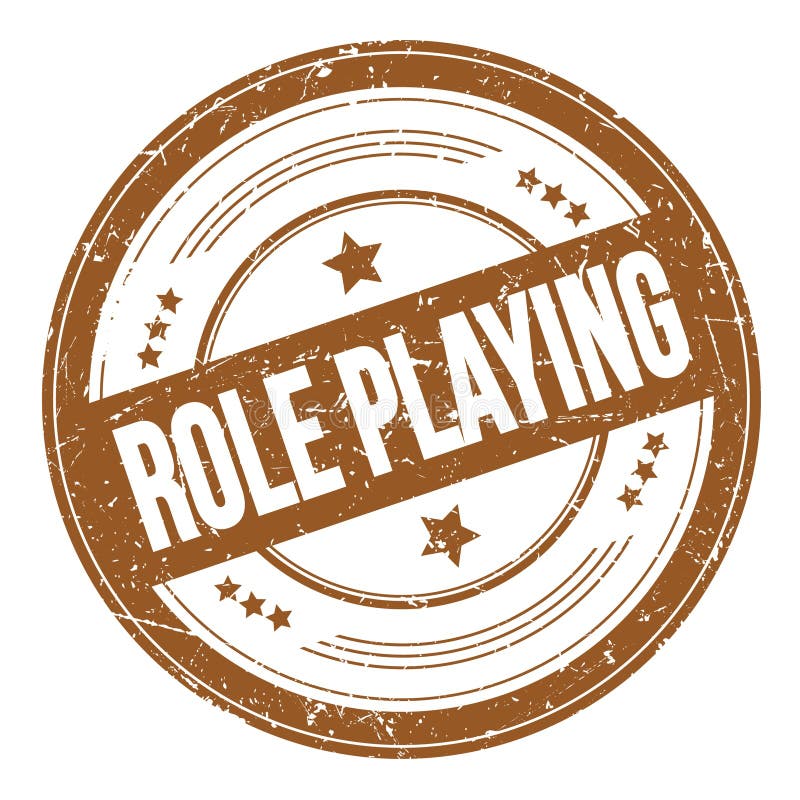 ROLE PLAYING Text Written on Blue Grungy Round Stamp Stock Illustration ...