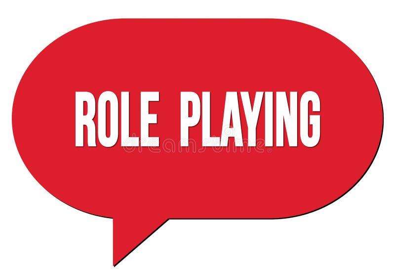 ROLE PLAYING Text Written on Blue Grungy Round Stamp Stock Illustration ...