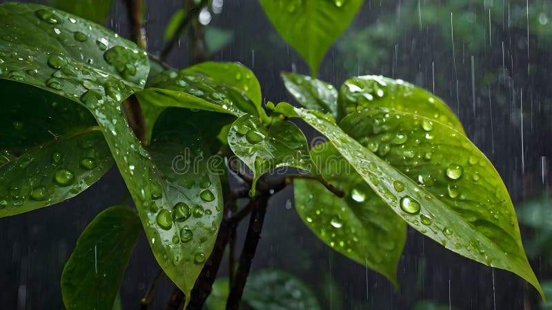 The Role of Rain in Sustaining Greenery. Stock Image - Image of nature ...