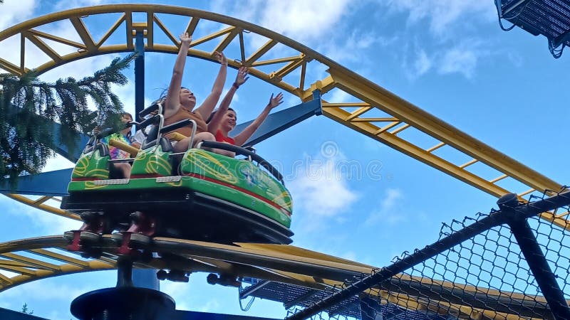 Roler Coaster in Amusement Park Editorial Stock Photo - Image of resort ...