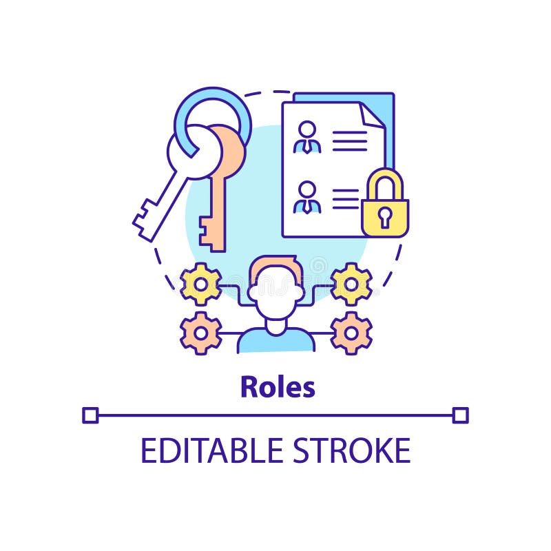 Roles concept icon stock vector. Illustration of cyber - 250144813