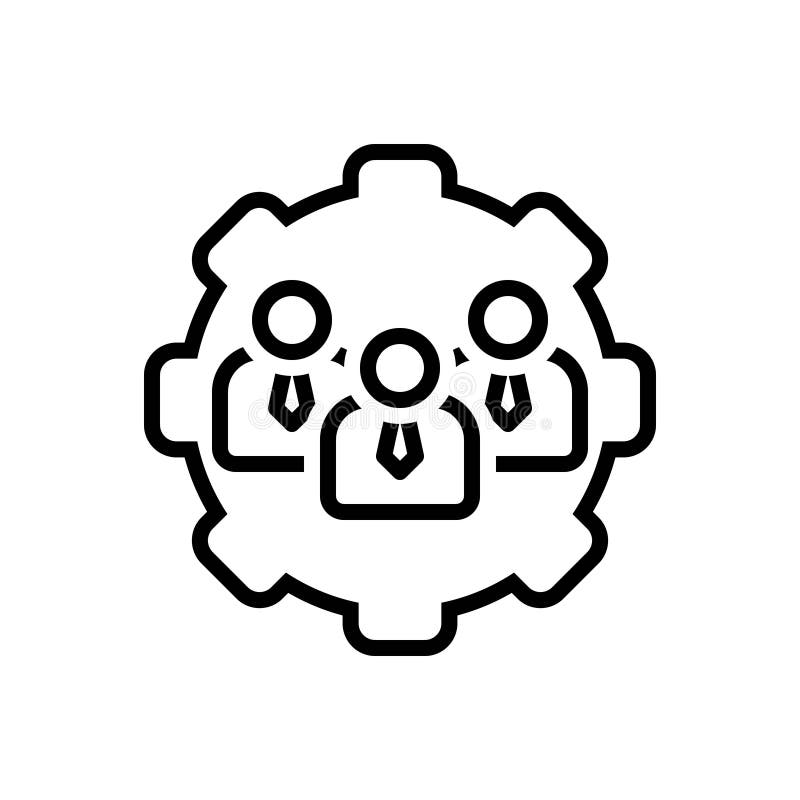 Black Line Icon for Roles, Act and Performance Stock Vector ...