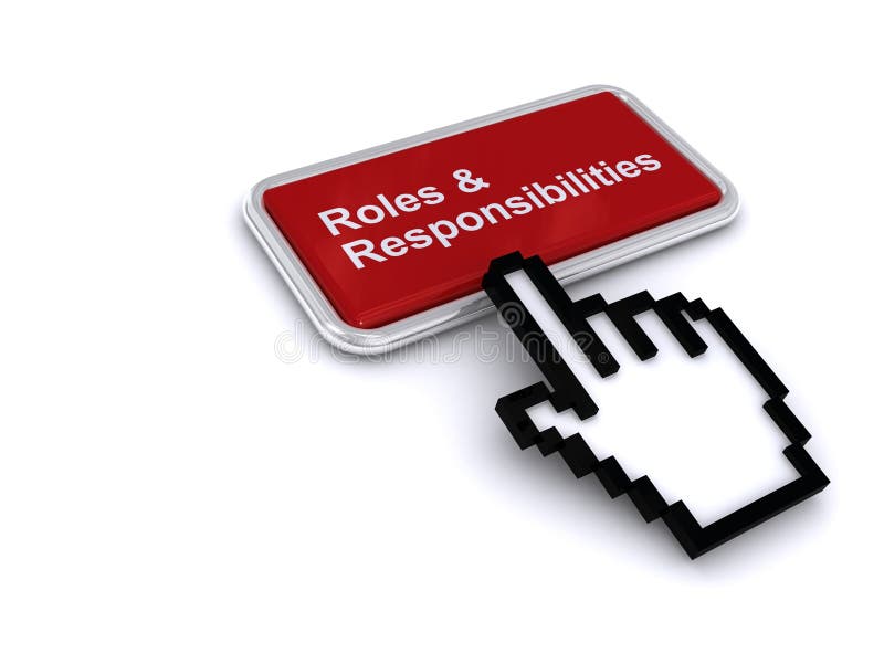 Roles and Responsibilities Button on White Stock Illustration ... Roles and Responsibilities Button on White Stock Illustration ...