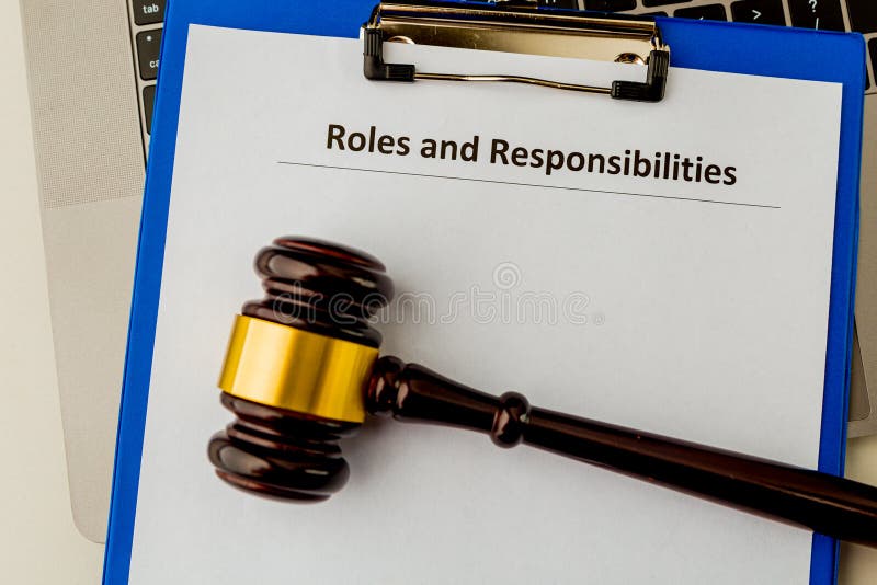 Roles and Responsibilities Document in the Tablet at the Laptop on the ...