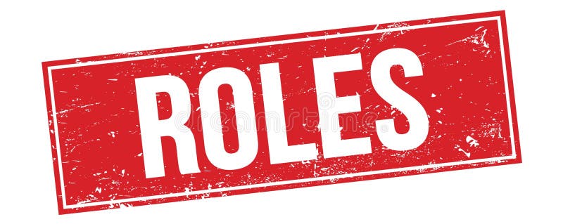 ROLES Text Written in a Red Speech Bubble Stock Illustration ...