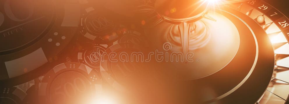 Roleta e Chips Banner ilustração stock. Ilustração de esfera - 94133859