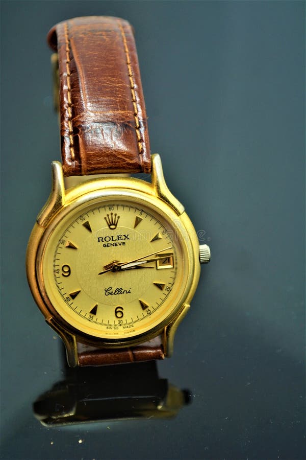 Rolex Cellini Gold Wrist Watch Editorial Photography - Image of rolex ...
