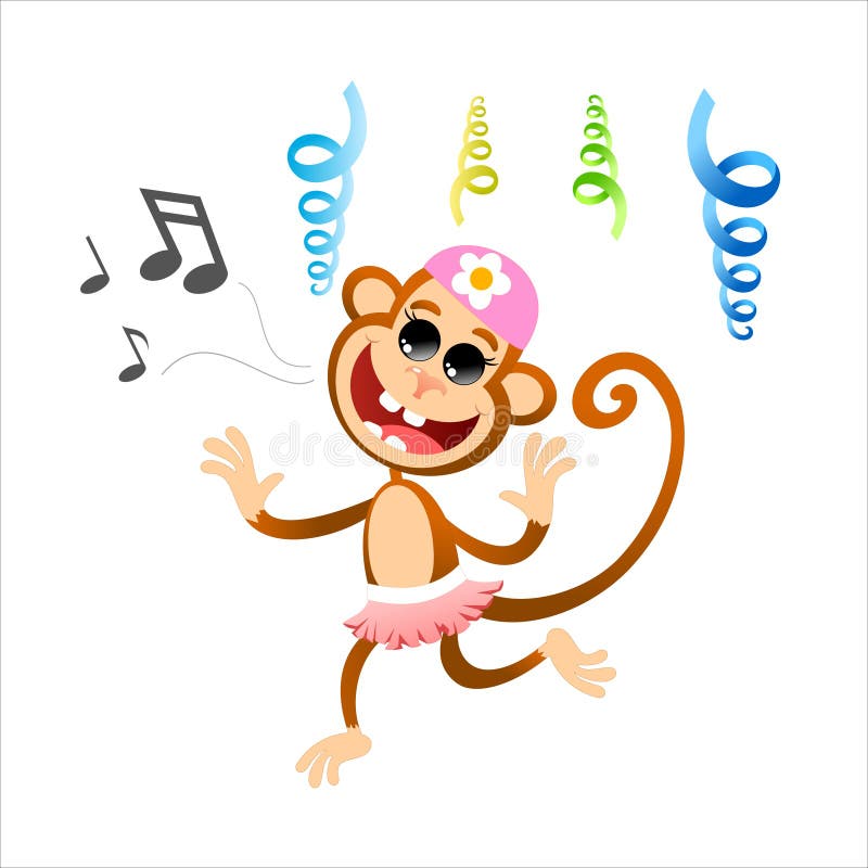 Rolig apa stock illustrationer. Illustration av band - 67359446