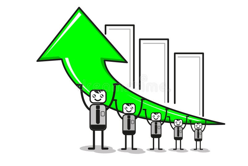 Rolig teamwork vektor illustrationer. Illustration av samarbeta - 18325506