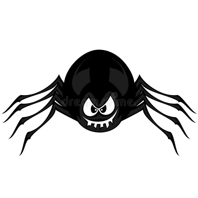 Rolig och läskig spindel vektor illustrationer. Illustration av buffoon ...