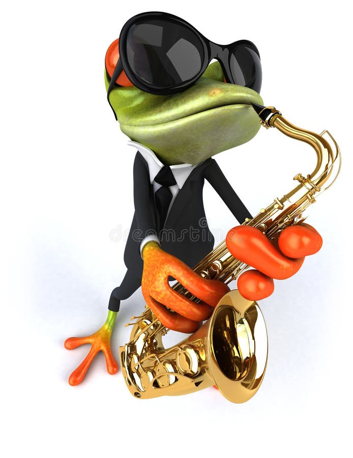 Rolig groda stock illustrationer. Illustration av musik - 47986495