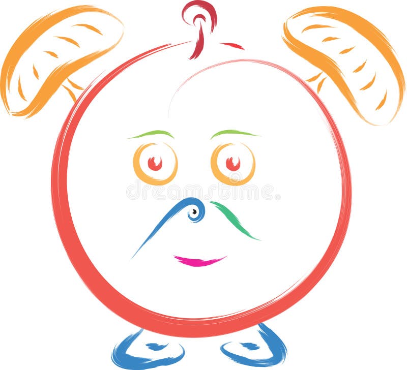 Rolig klocka vektor illustrationer. Illustration av klassiskt - 38093548