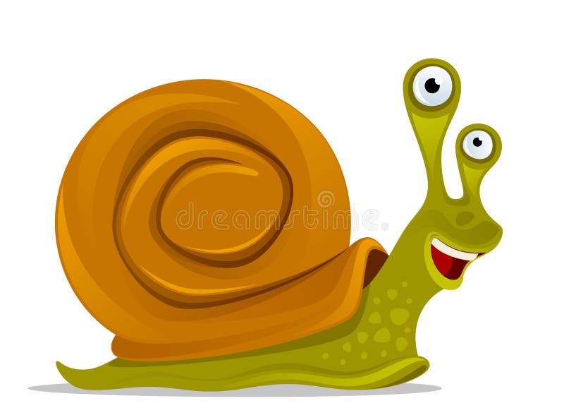 Rolig Snigel - Tecknad Film Stock Illustrationer - Illustration av ...