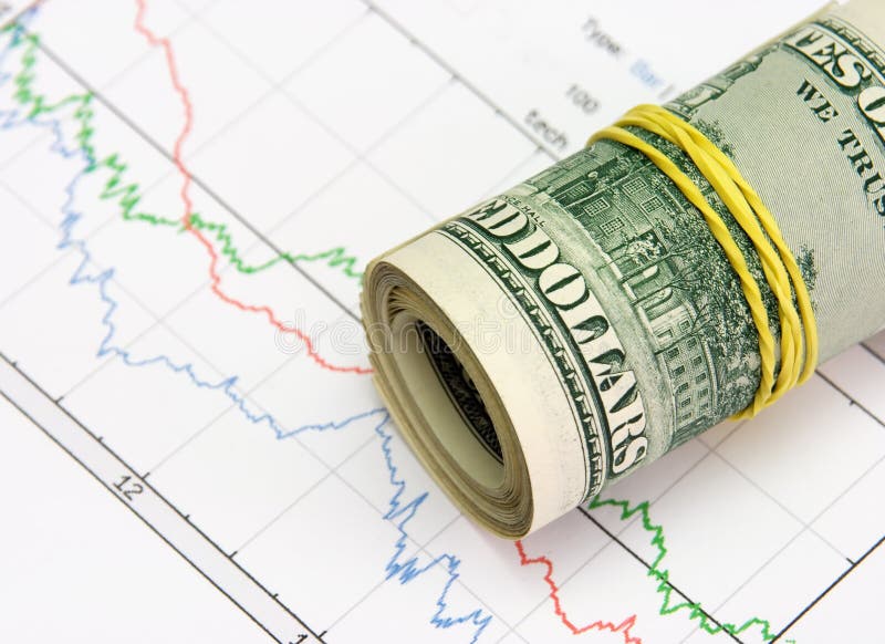 Pen, chart and money stock image. Image of amount, data - 2163635