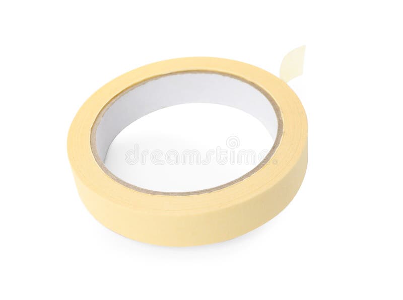 Roll of Adhesive Tape Isolated on White Stock Image - Image of ...