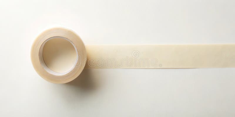 A Roll of Adhesive Tape with a Section Unrolled on a Neutral Surface ...