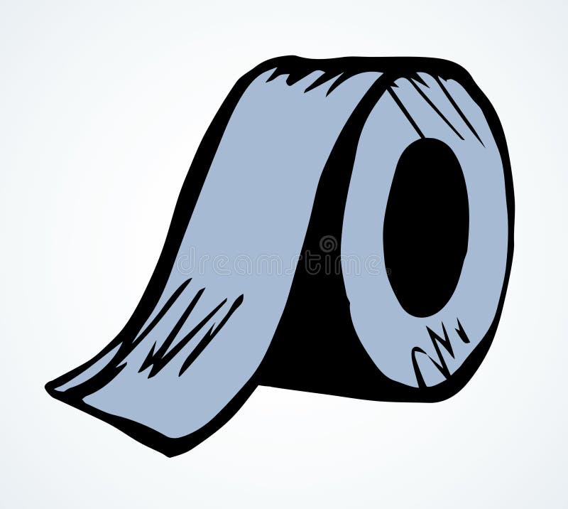 Roll of Adhesive Tape. Vector Drawing Stock Illustration - Illustration ...