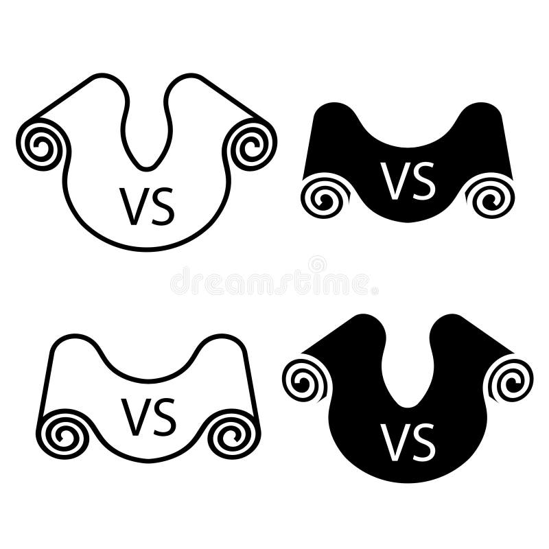 Roll of Anything Vs Something Black Symbol Stock Vector - Illustration ...