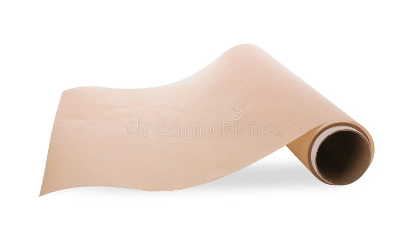Roll of Baking Paper Isolated on White Stock Image - Image of nonstick ...