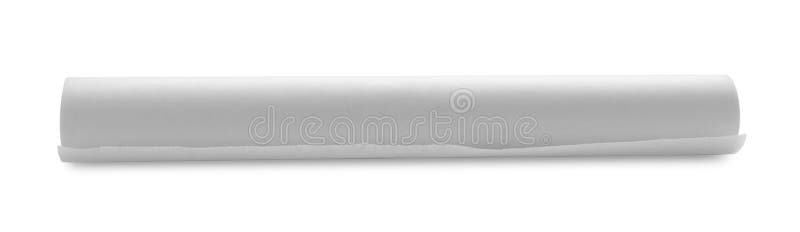 Roll of Baking Paper Isolated on White Stock Image - Image of cookery ...