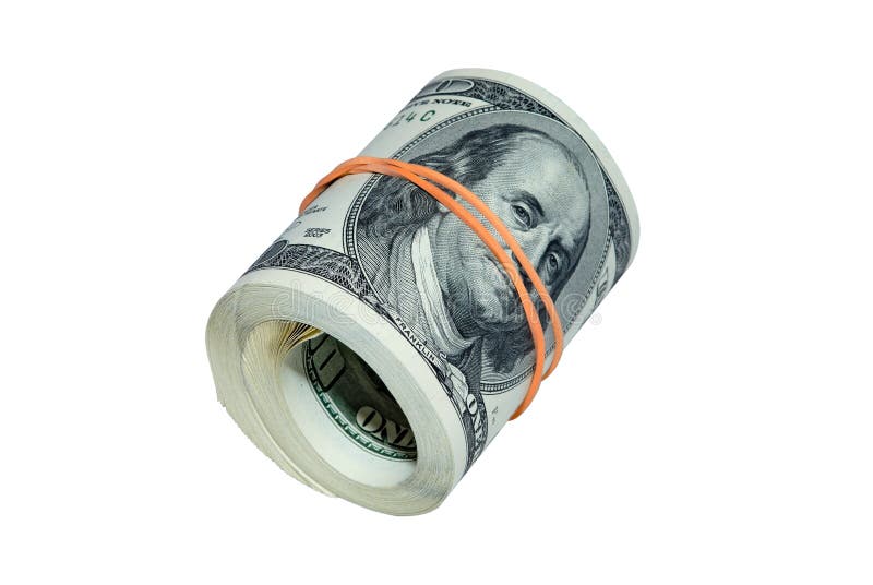 Roll of banknote stock image. Image of isolated, prosperity - 49795835