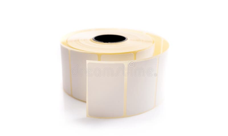 Roll with barcode stickers stock photo. Image of design - 255866334