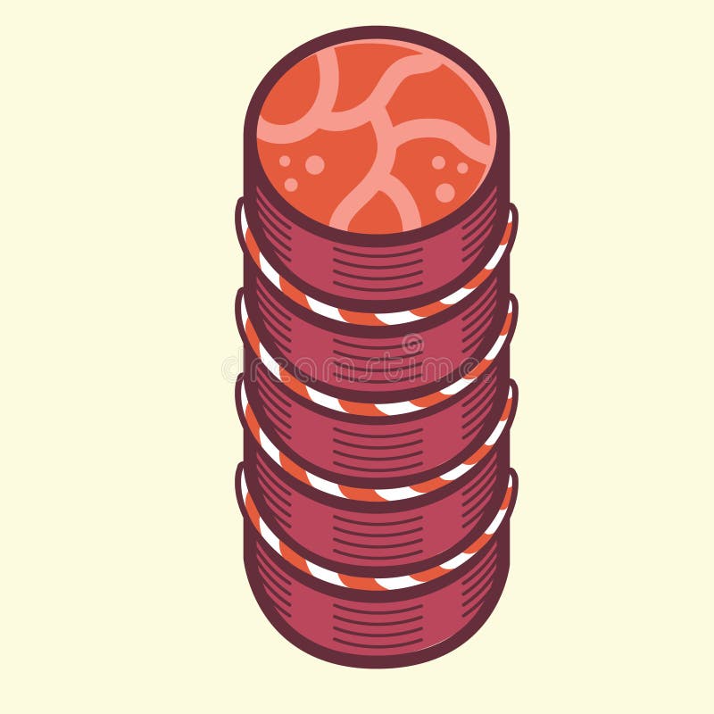 Roll Beef Steak Cuts. Vector Illustration Decorative Design Stock ...