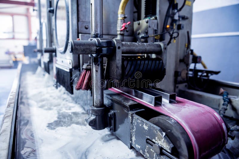 Roll Bending Industry Machine Make Pipe Formation Stock Photo - Image ...