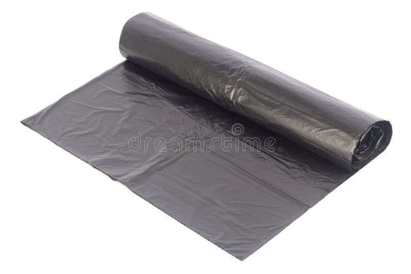 Trash bags rolled up stock image. Image of dustbin, recycle - 2357009