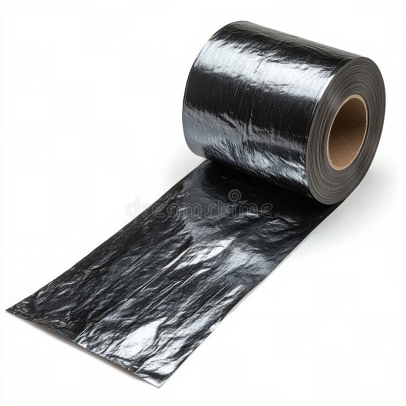 Roll of Black Plastic Wrap for Packaging and Storage in Household and ...