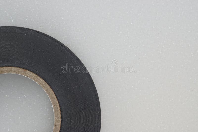 Black tape roll on white stock photo. Image of glossy - 369441670