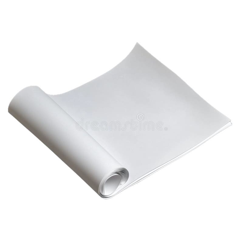 Roll of Blank Paper on a Transparent Background for Design Projects ...