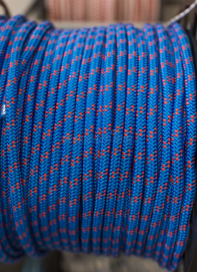 Roll of Blue and Red Rope or Cord Stock Photo - Image of link ...
