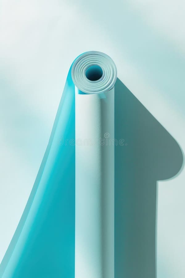 A Roll of Blue and White Paper on a White Surface. Ideal for Design ...