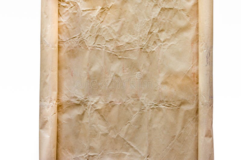 Roll brown crumpled paper stock image. Image of equipment - 68362067