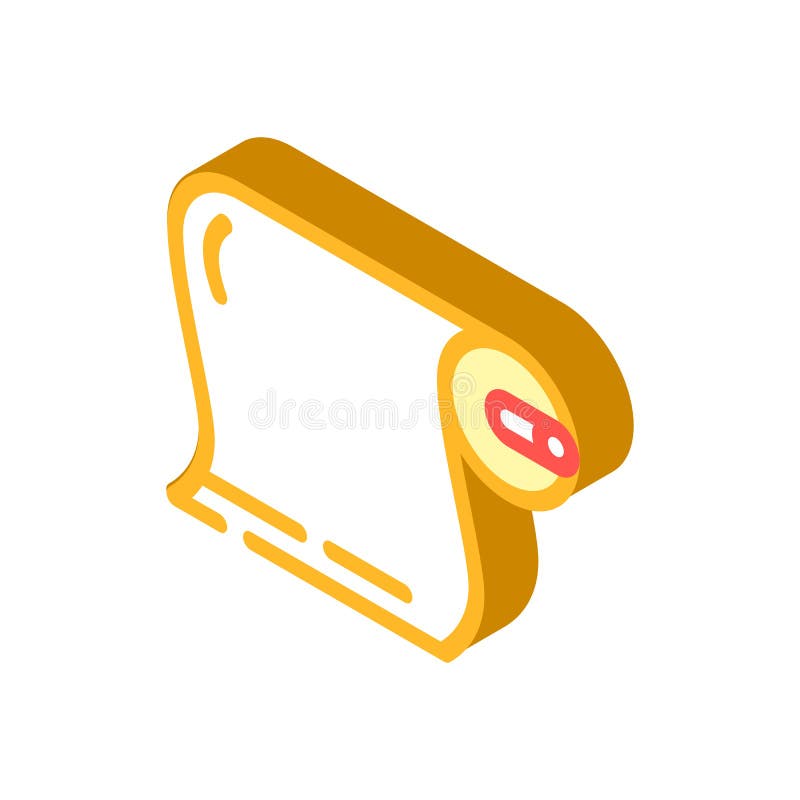 Roll Building Material Isometric Icon Vector Illustration Stock Vector ...