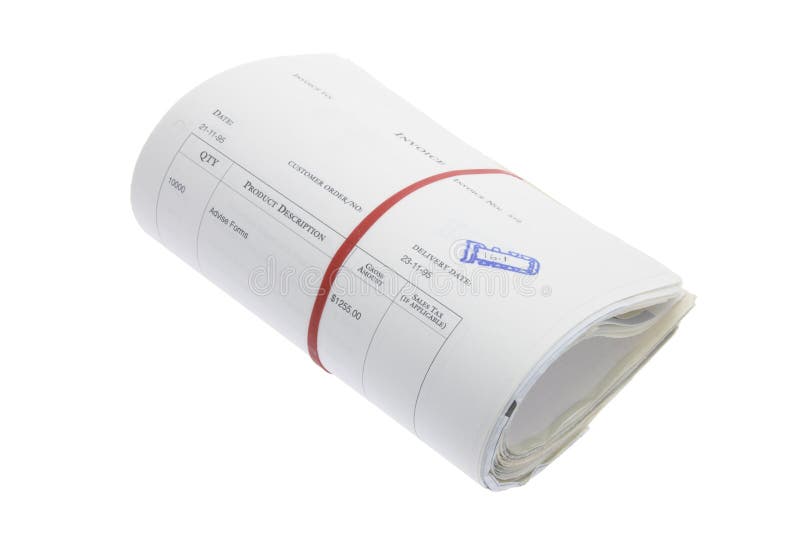 Roll of Business Documents stock image. Image of papers - 8937549