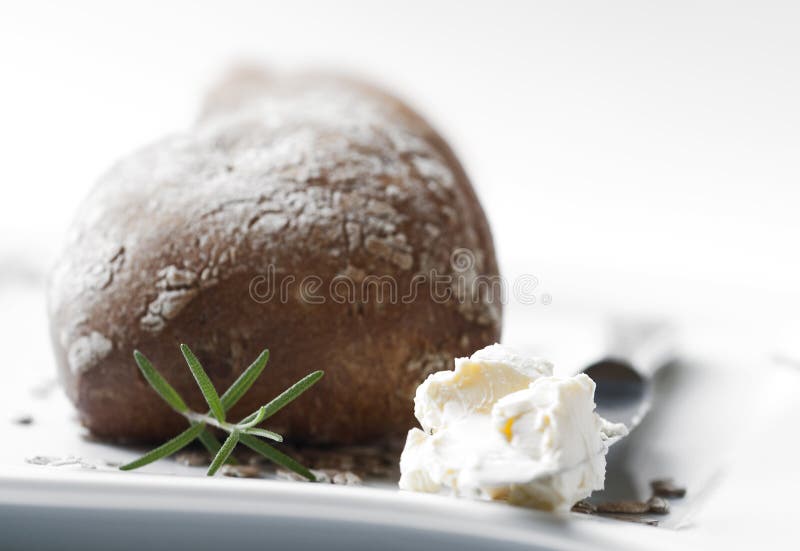 Roll with butter stock photo. Image of milky, food, tasty - 26635612