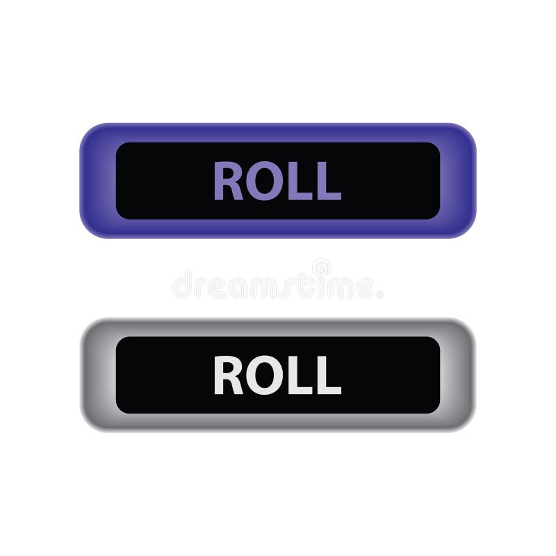 Roll Button. Vector Illustration Decorative Background Design Stock ...